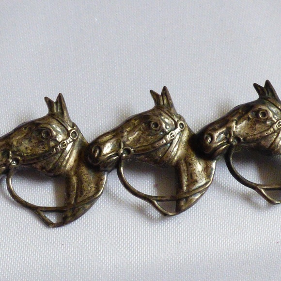 Jewelry | Vintage Detailed Three Horse Heads Sterling Silver 925 Pin ...